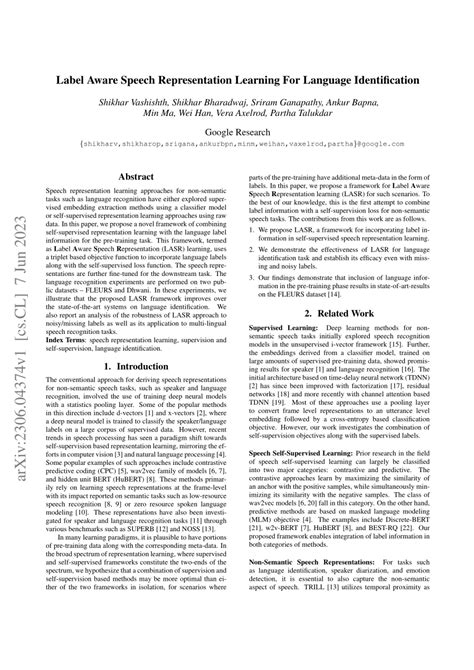 PDF Label Aware Speech Representation Learning For Language