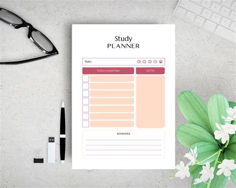 Printable Study Planner Printable Study Tracker Study Plan Effective