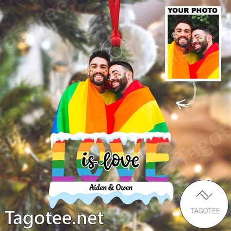 Love Is Love Lgbt Personalized Ornament Tagotee