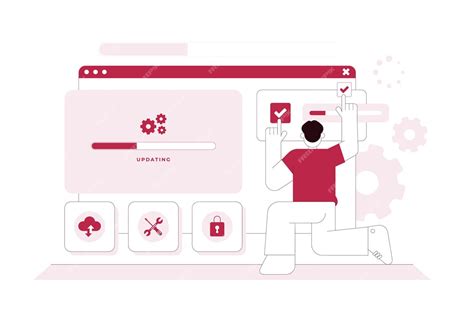 Premium Vector Updating Software Operating System And Fixing Bugs