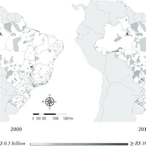 Evolution Of The Spatial Distribution Of The Gross Domestic Product