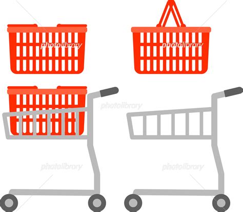 買い物カゴとショッピングカート イラスト素材 6457498 フォトライブラリー Photolibrary