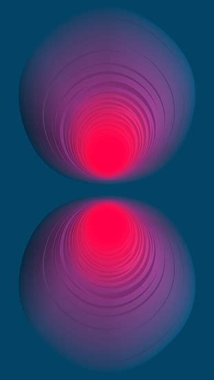 마법의 디지털 일러스트레이션 진한 파란색으로 이동된 원의 터널 끝에 있는 밝은 빨간색 조명 3d 렌더링 0명에 대한 스톡 사진 및 기타 이미지 Istock