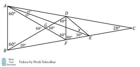 Insanely Hard Geometry Problem Solve For The Angle Mind Your Decisions