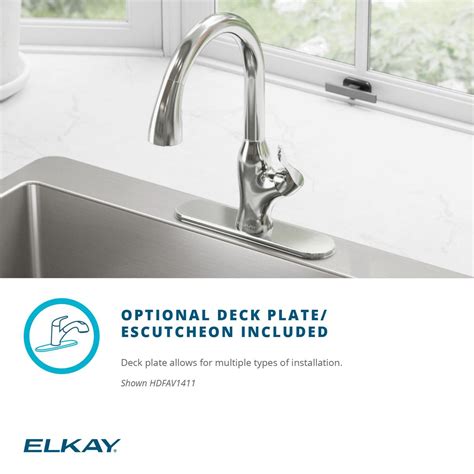 Avenue 1 Hole Kitchen Faucet Pull Down Spray Lever Handle Elkay