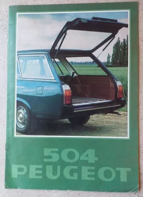 Peugeot 504 Car Sales Marketing Brochure 1978 £999 Picclick Uk