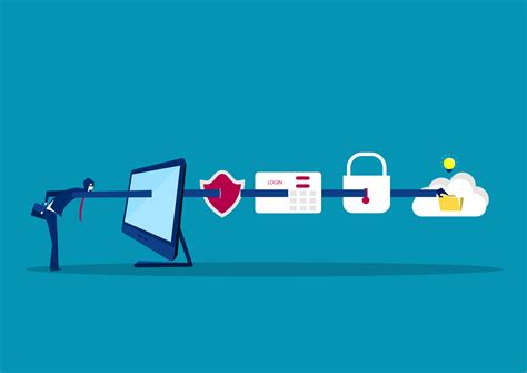 Business Man Stealing Data From Computer Laptop Blue Background 675863 Vector Art At Vecteezy