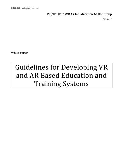White Paper Vrar Pdf Augmented Reality Virtual Reality
