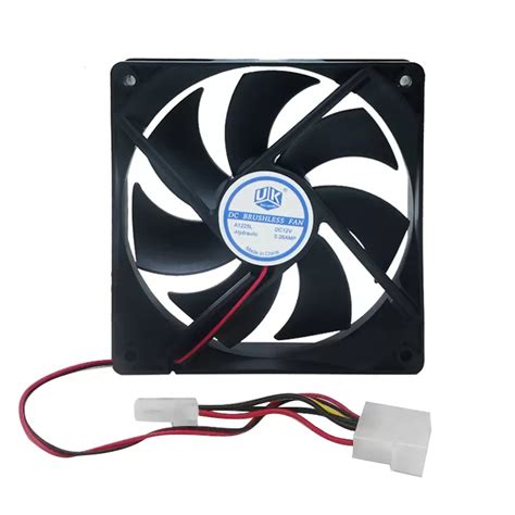 PC Computer Case 12025s 12cm 120mm 120x25mm DC 12V Black 4Pin Male Female Cooling Fan Qihaobuy