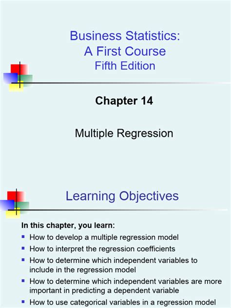 Chapter 14 Multiple Regression Pdf Coefficient Of Determination Linear Regression