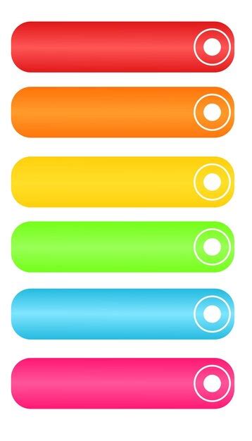 Premium Vector Set Of Colorful Buttons Vector