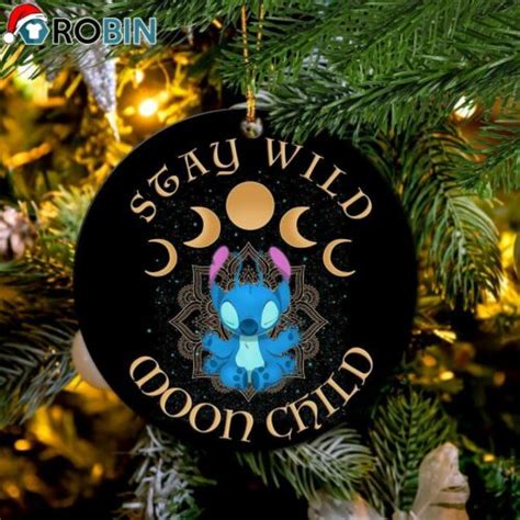 Stitch Love You To The Moon Galaxy Ornament Christmas Decorations