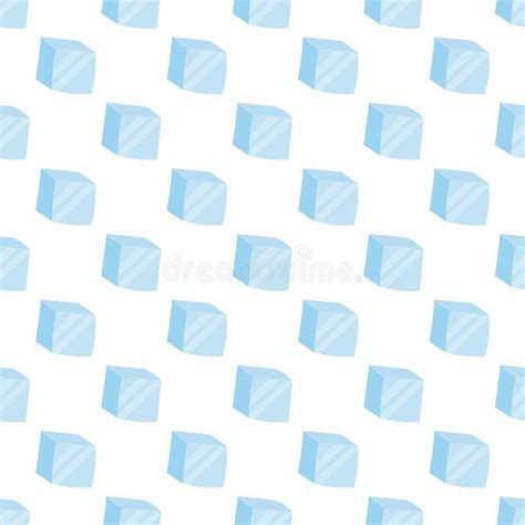 Ice Cubes Cold Transparent Frozen Block Vector Stock Illustration