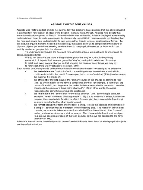 😀 Aristotle Four Causes Examples Aristotles Metaphysics The Four