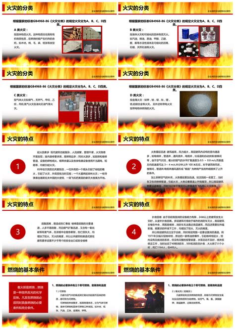 2019企业消防安全教育培训教案ppt模板 彩虹办公