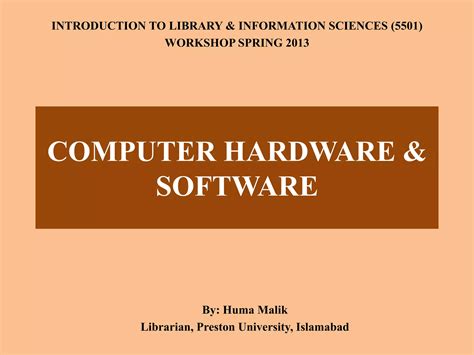 COMPUTER HARDWARE AND SOFTWARE PPT