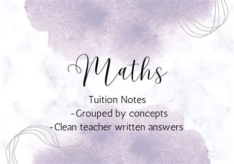 [psle] Maths Tuition Notes Hobbies And Toys Books And Magazines