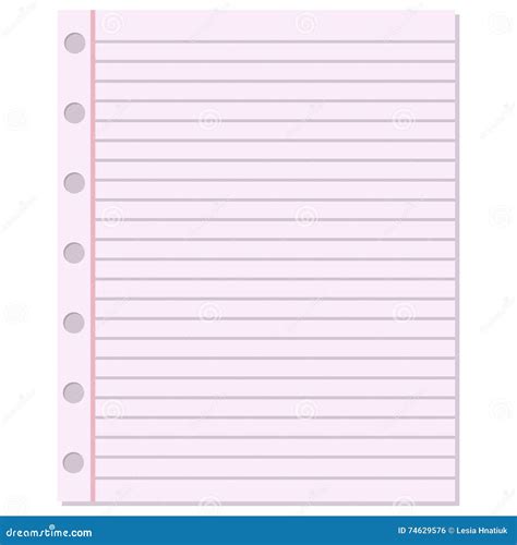Notebook Paper Vector Background Stock Vector Illustration Of Page