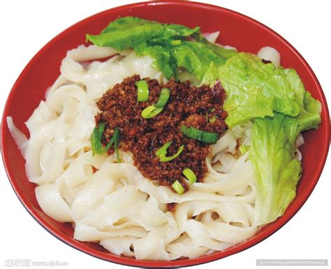 炸酱刀削面摄影图 传统美食 餐饮美食 摄影图库 昵图网