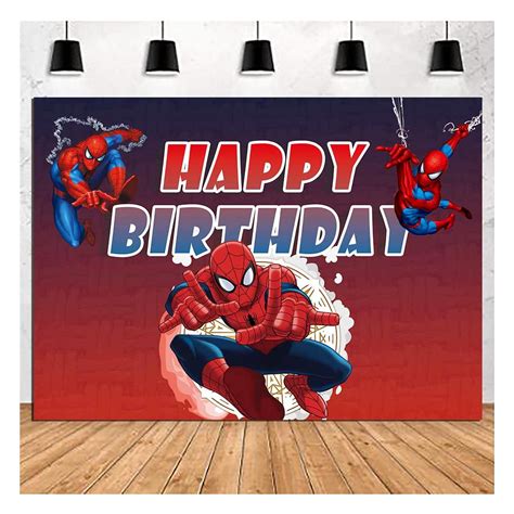 Spiderman Birthday Background