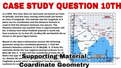 Case Study Question 10th L Maths In A GPS The Lines That Run East West