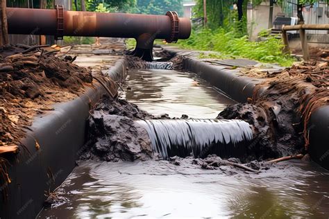 Premium Ai Image Industrial Wastewater Pollution Ai Technology