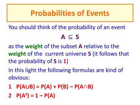 PPT Probabilities Of Events PowerPoint Presentation Free Download ID 2219811