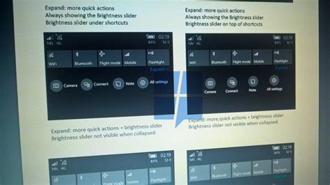 Leaked Screenshots Reveal Windows 10 Mobile Redstone 2 Action Center