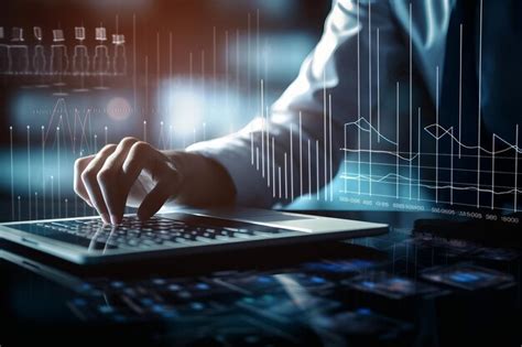 Premium Ai Image Business Worker Using Laptop Data Analytics