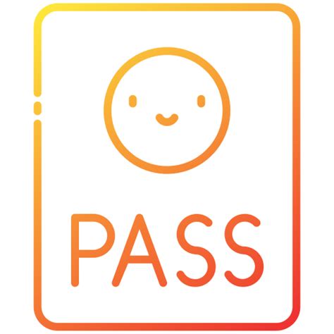 Passport Generic Gradient Outline Icon Passport Generic Gradient Outline Icon