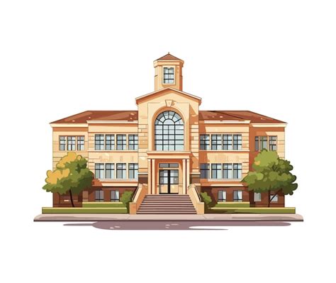 Premium Vector Illustration Of A School Building Educational