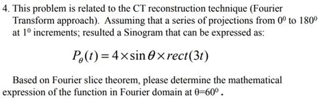 Solved This Problem Is Related To The CT Reconstruction Chegg