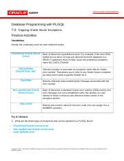 PLSQL 7 2 Practicee Docx Oracle Academy Database Programming