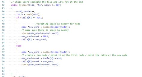 Cs50 Speller How Am I Getting A Valgrind Error On Line 57 It Always Leaves Me With 56 Bytes