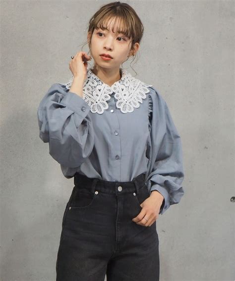 Tiptop（ティップトップ）の「レース襟付き2wayブラウス（シャツブラウス）」 Wear
