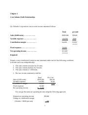 Chap 3 Docx Chapter 3 Cost Volume Profit Relationships Q1 Wheeler