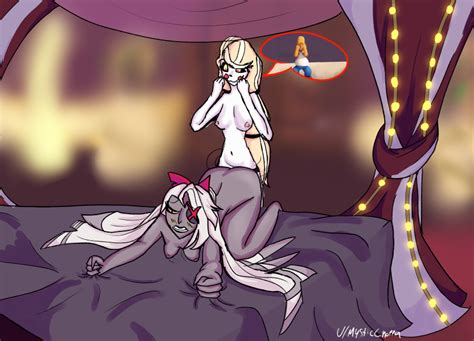 Rule 34 3 Absurd Res Blonde Hair Blush Bowtie Breasts Charlie Morningstar Hazbin Hotel