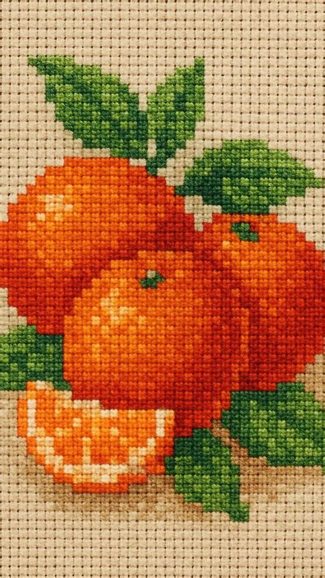 Vibrant Cross Stitch Orange Pattern Free Photo Illustration Rawpixel