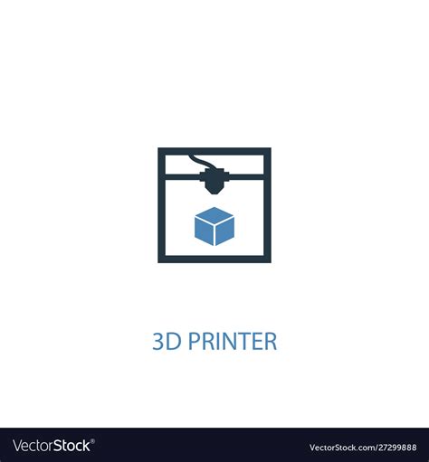 3d Printer Concept 2 Colored Icon Simple Blue Vector Image