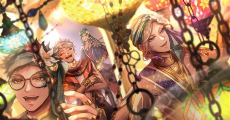 ヴィル・シェーンハイト アリアーブ・ナーリヤ幻覚 スピノ＠ツイステfa画集通販中のイラスト Pixiv