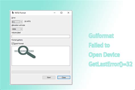 How To Fix Guiformat Failed To Open Device Getlasterror32
