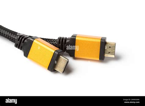 Hdmi Cable Detail Cut Out Stock Images Pictures Alamy