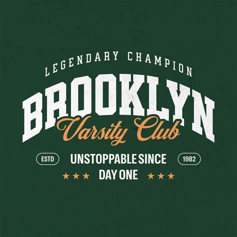 Customizable Brooklyn Varsity Club T Shirt Design Template Style