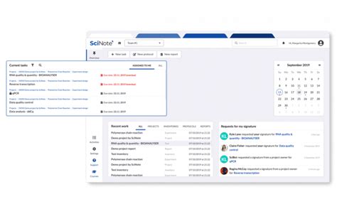 Scinote Eln Electronic Lab Notebook Inventory Management