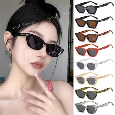 Korea Vintage Triangular Cat Eye Sunglasses For Women Small Frame Sunglasses Shade For Womon Uv