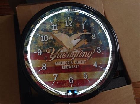 Yuengling Lager Beer Neon Clock Sign