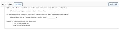 Solved A Compute The Effective Interest Rate Corresponding Chegg