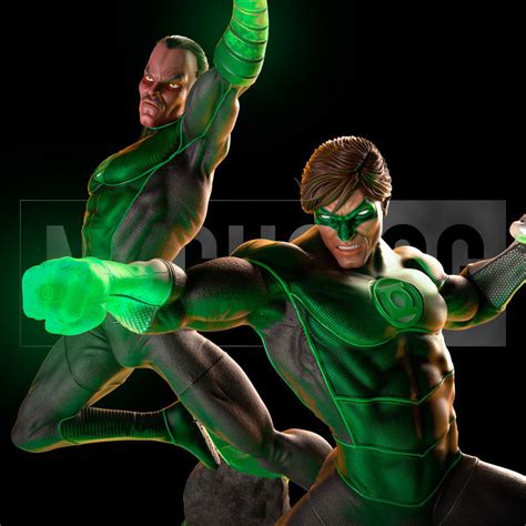 Fan Art Green Lantern Corps Diorama 3d Model 3d Printable Cgtrader