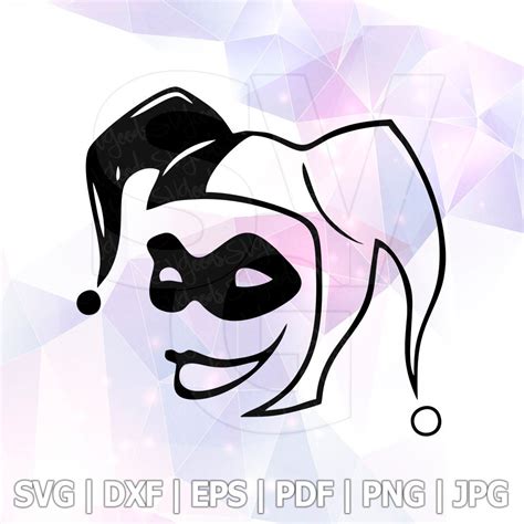 Harley Quinn Svg Dxf Vector Cut Files Cricut Designs Etsy