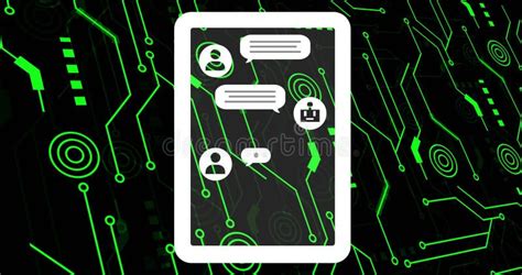 Animation Of Digital Data Processing And Connections With Ai Chatbot Icons Stock Footage Video